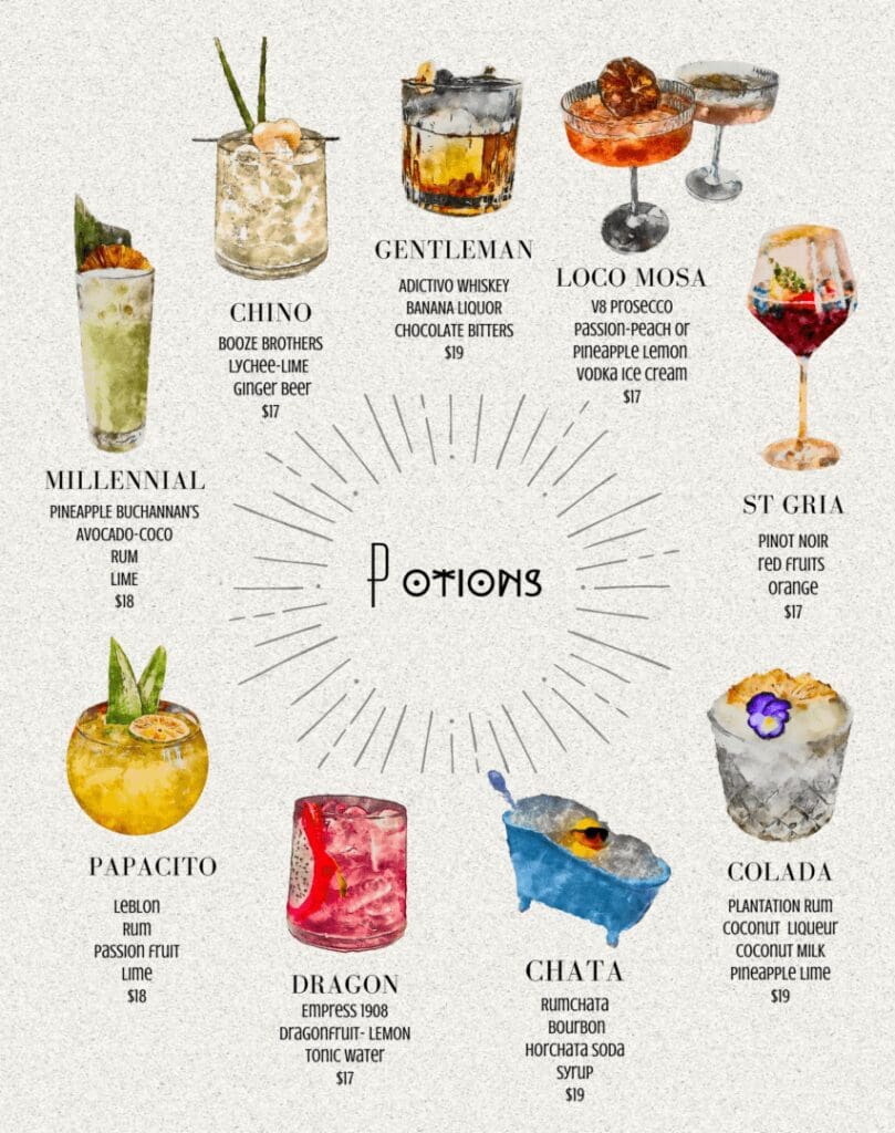 Menu - Variety Cocktail Menu Las Vegas - Mucho Loco